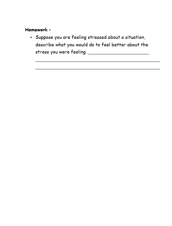 FREE - Emotions: Reactions to Stress Worksheet - FREE – Engaging Einsteins