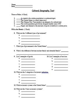 Cultural Geography Unit – Engaging Einsteins