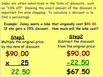 Finding Discounts Mathematics Lesson w/ worksheet – Engaging Einsteins