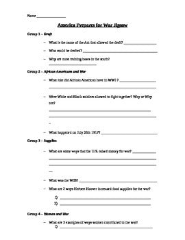 World War 1 Jigsaw Lesson (America Prepares for War) – Engaging Einsteins