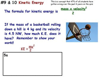 Physics - Energy Transformations Unit (Potential & Kinetic Energy ...