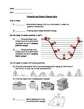 Potential and Kinetic Energy Assessment (Quiz) – Engaging Einsteins
