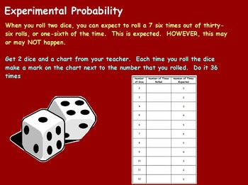 Dice Probability Worksheet Two Dice Are Rolled Simultaneously. Find
