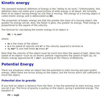 Different forms of Energy Webquest – Engaging Einsteins